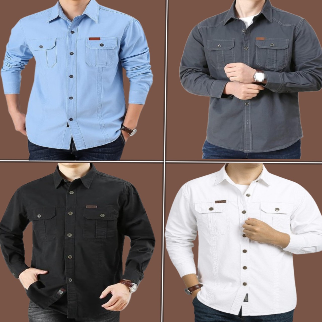 4 pcs Premium Quality kaizar cotton shirt || 2403